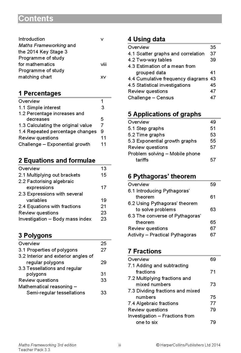 Maths Frameworking Teacher Pack 3.3 by Collins - Issuu