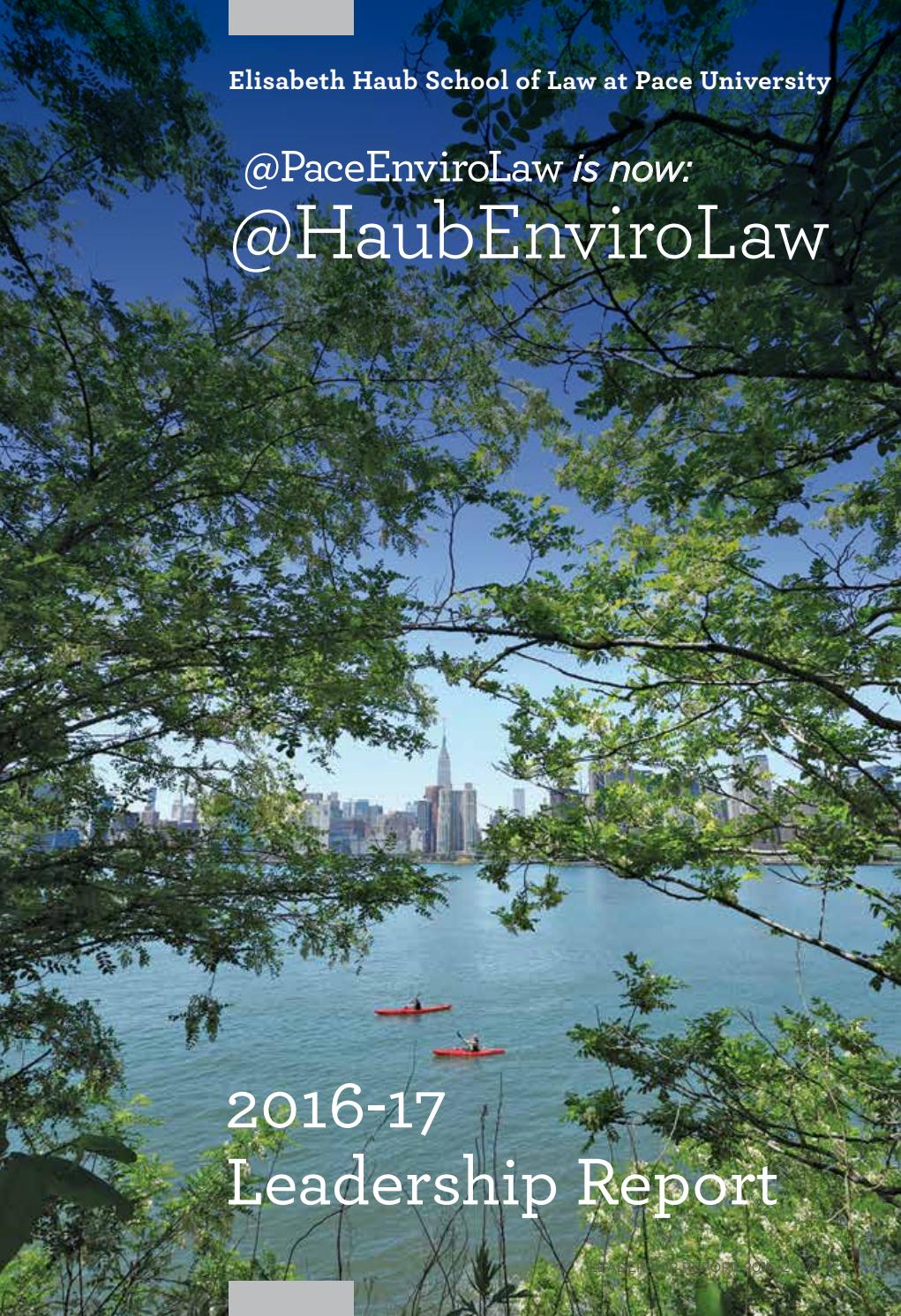 Elisabeth Haub School of Law at Pace University Environmental Law ...