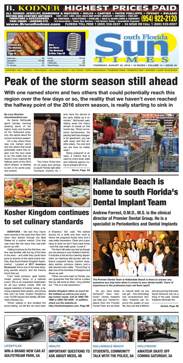 Sun Times Issue 08 25 16 by The South Florida Sun Times Newspaper - Issuu
