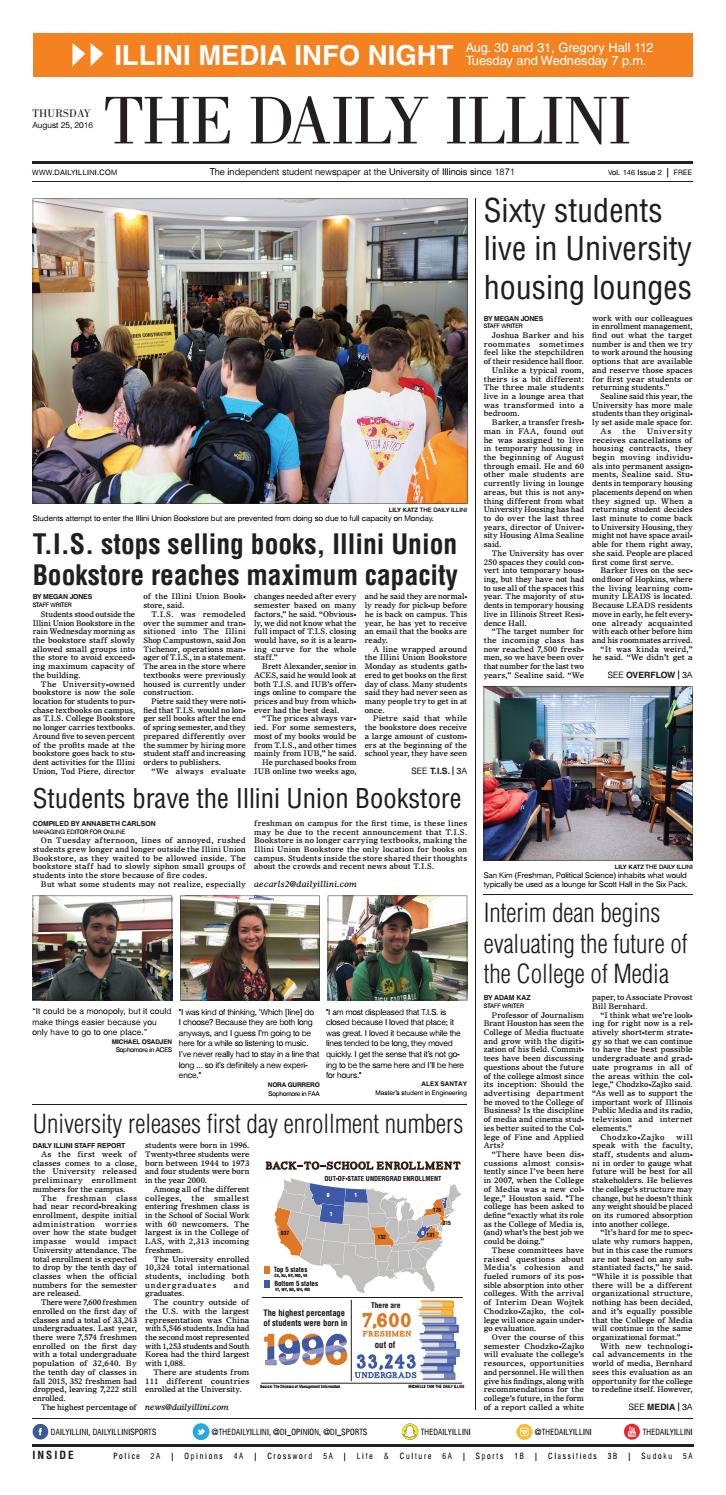The Daily Illini: Volume 146 Issue 2 by The Daily Illini - Issuu