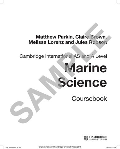 Preview Cambridge International AS and A Level Marine Science by ...