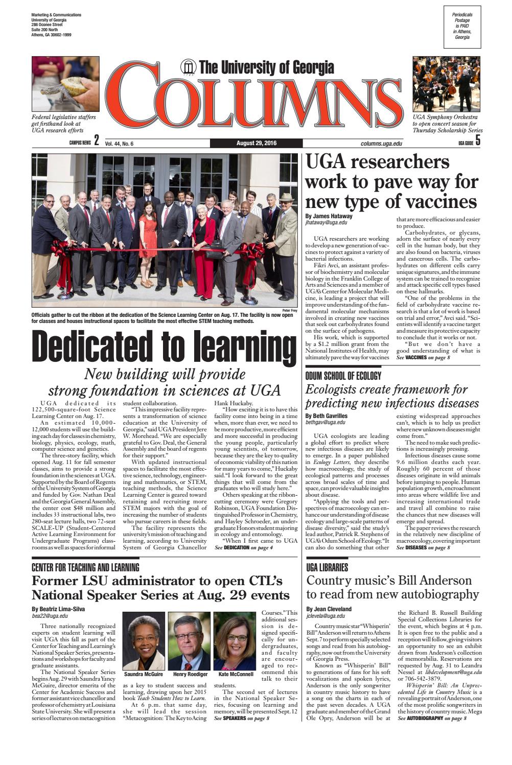 UGA Columns Aug. 29, 2016 by UGA Columns - Issuu