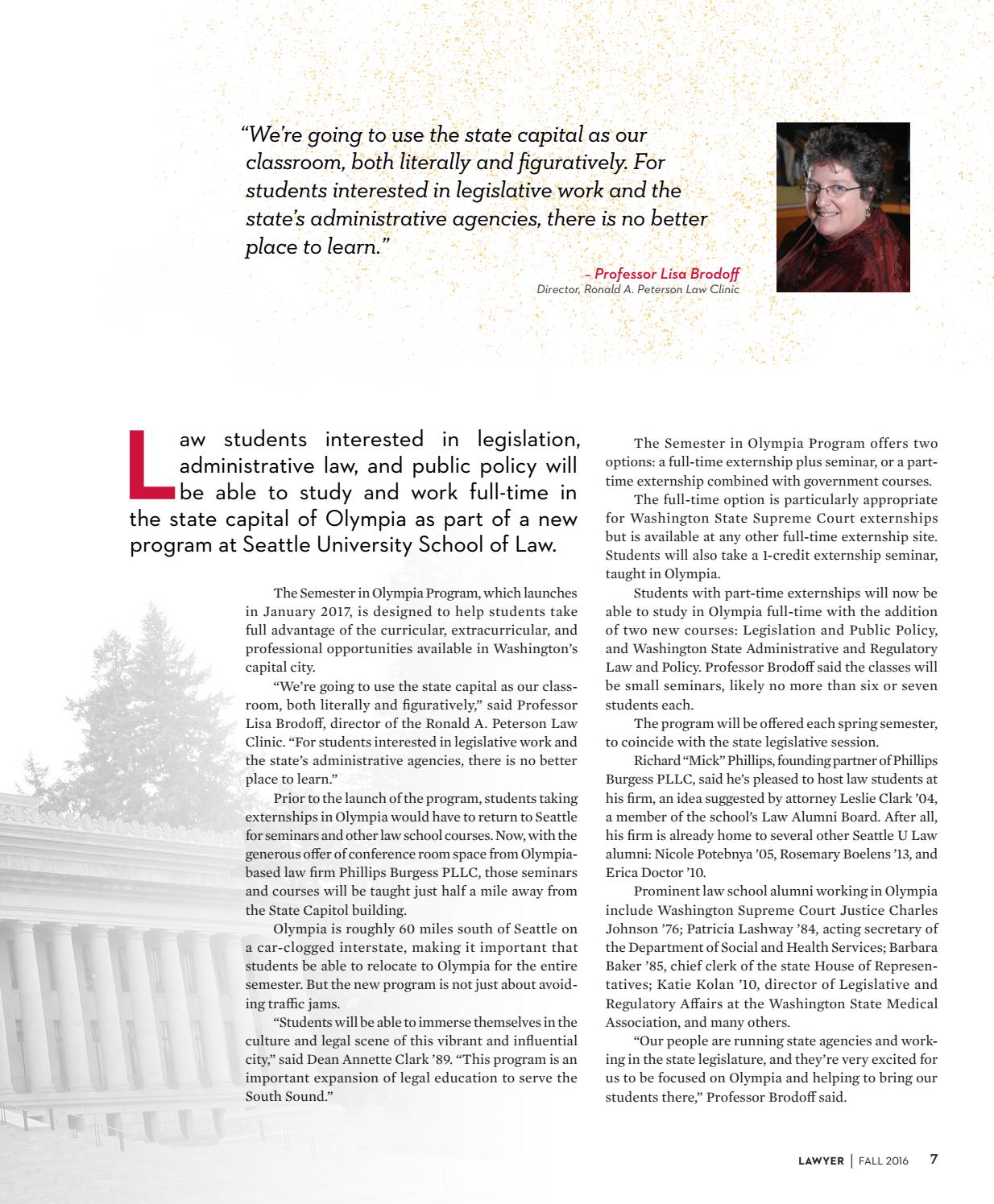 Fall 2016 Seattle University School of Law Lawyer Magazine by Seattle ...