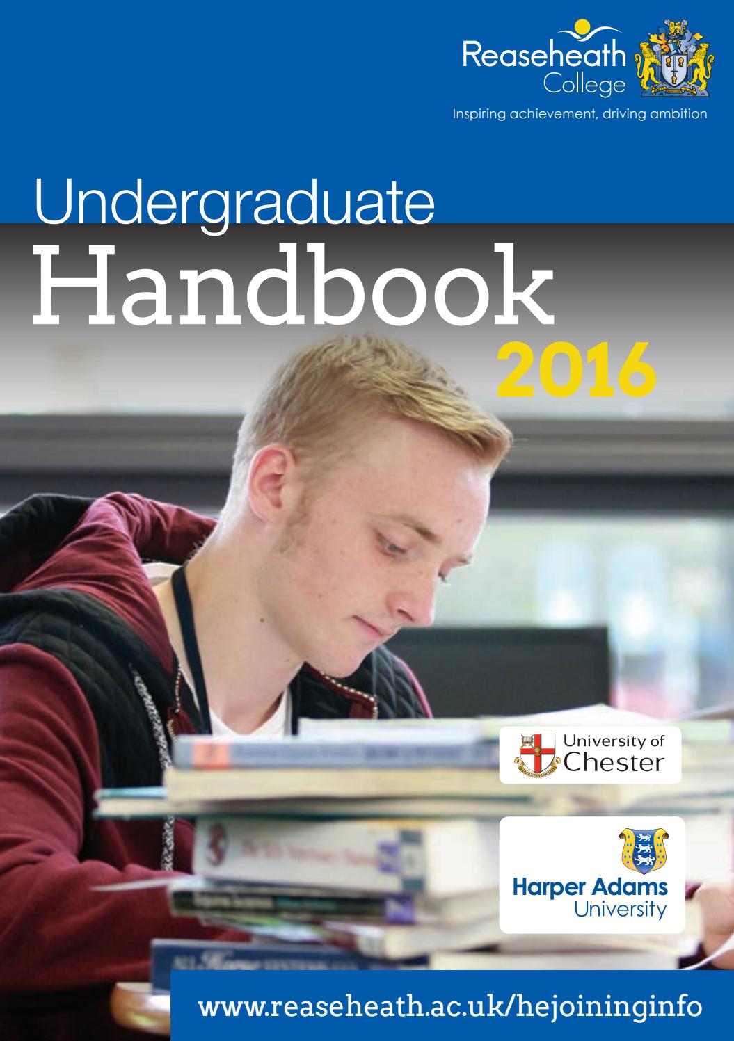 Undergraduate handbook 2016 (web) by Reaseheath College - Issuu