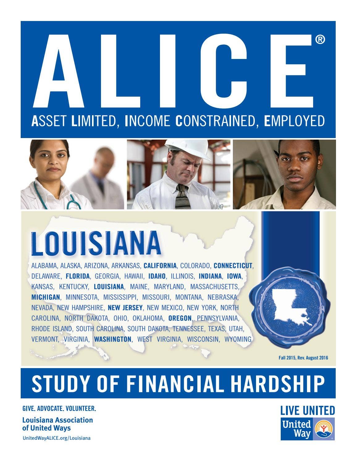 The United Way ALICE Report for Louisiana - released January 2016 by ...