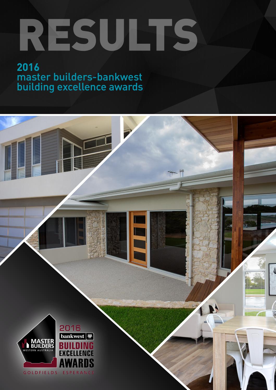 2016 BEA Results - Goldfields Esperance by Master Builders - Issuu