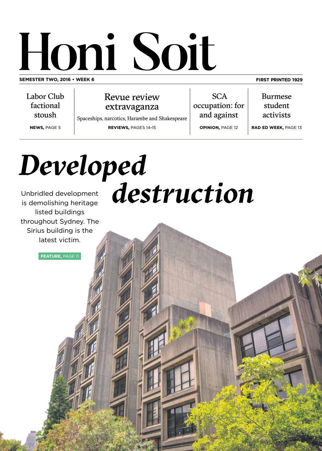 Honi Soit: Week 6, Semester 2, 2016 by SRC USyd Publications - Issuu
