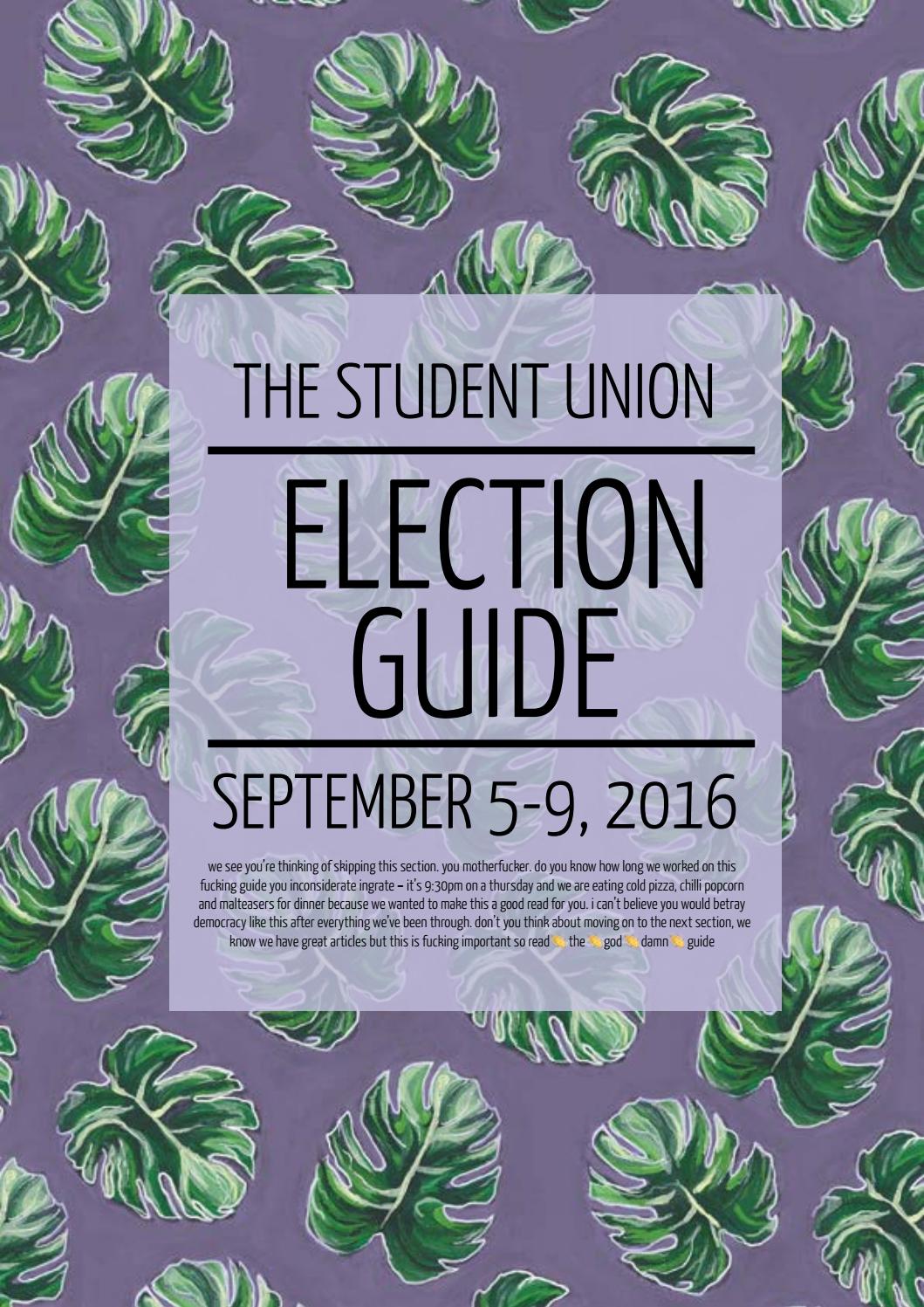 2016 Election Guide by Farrago Magazine - Issuu