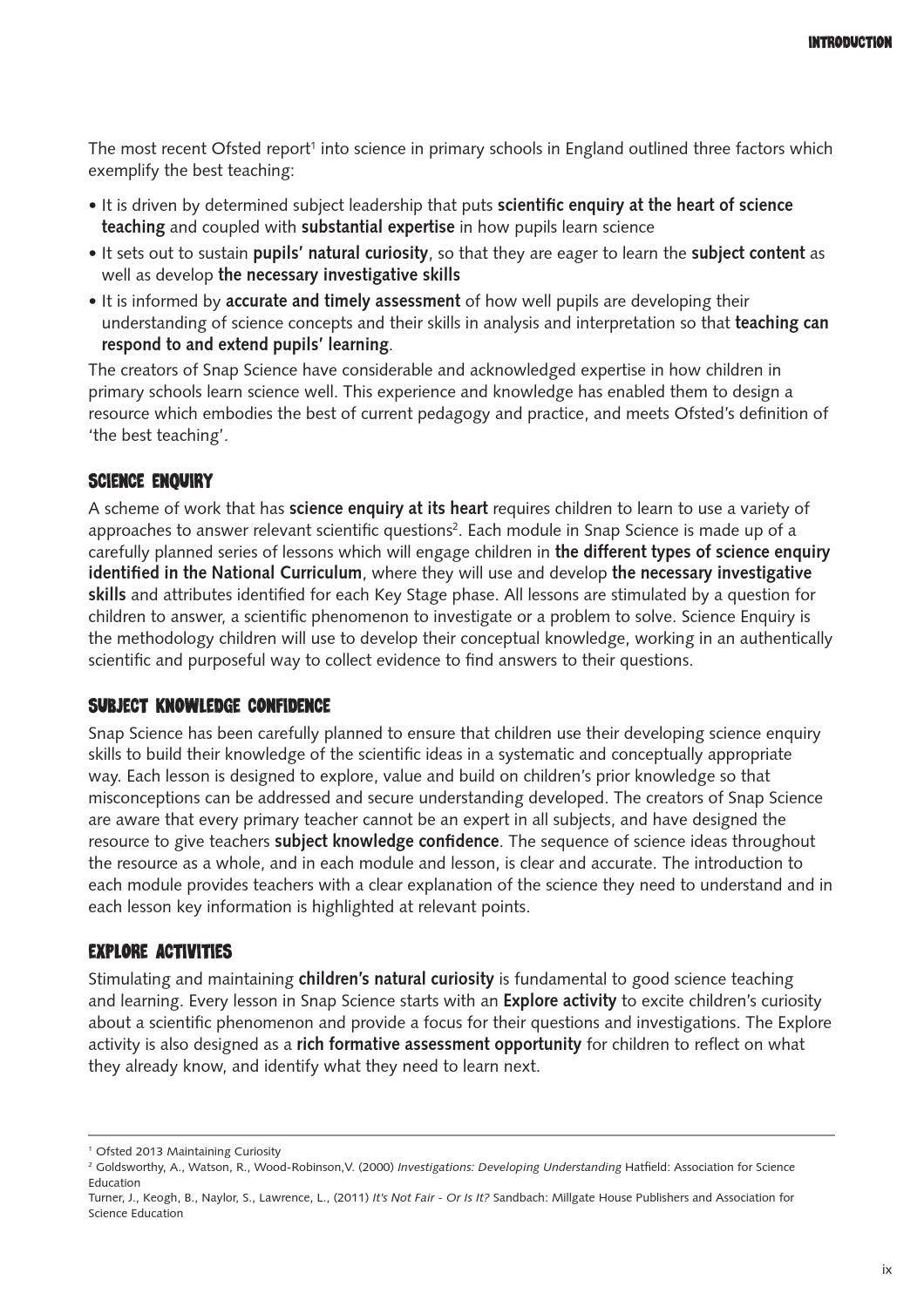 Snap Science Teaching Framework Year 1 by Collins - Issuu