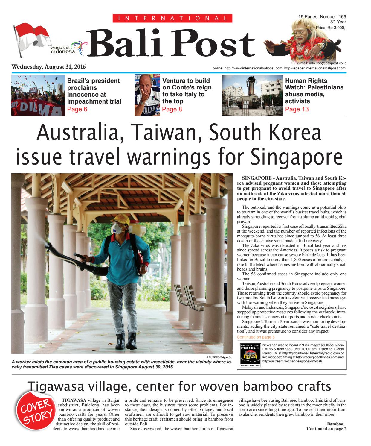Edisi 31 Agustus 2016 | Internasional Bali Post by e-Paper KMB - Issuu