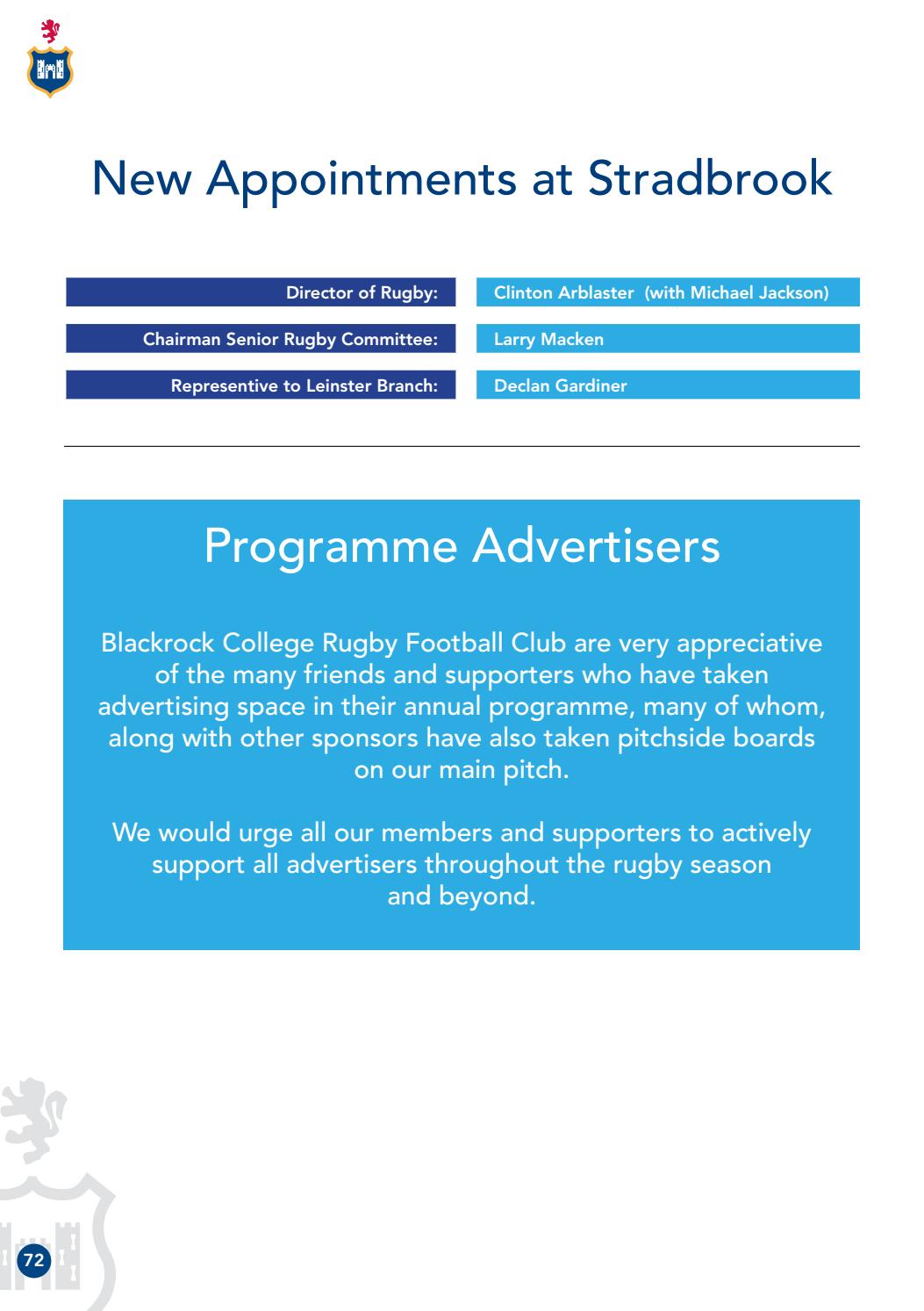 Blackrock College Rugby season 2016 2017 by Rooney Media - Issuu