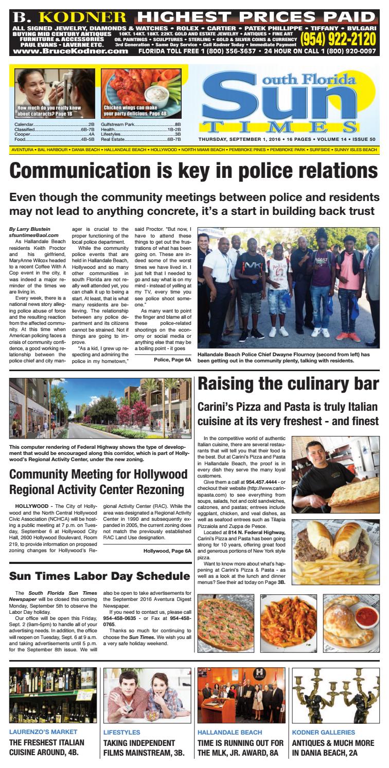 Sun Times Issue 09 01 16 by The South Florida Sun Times Newspaper - Issuu