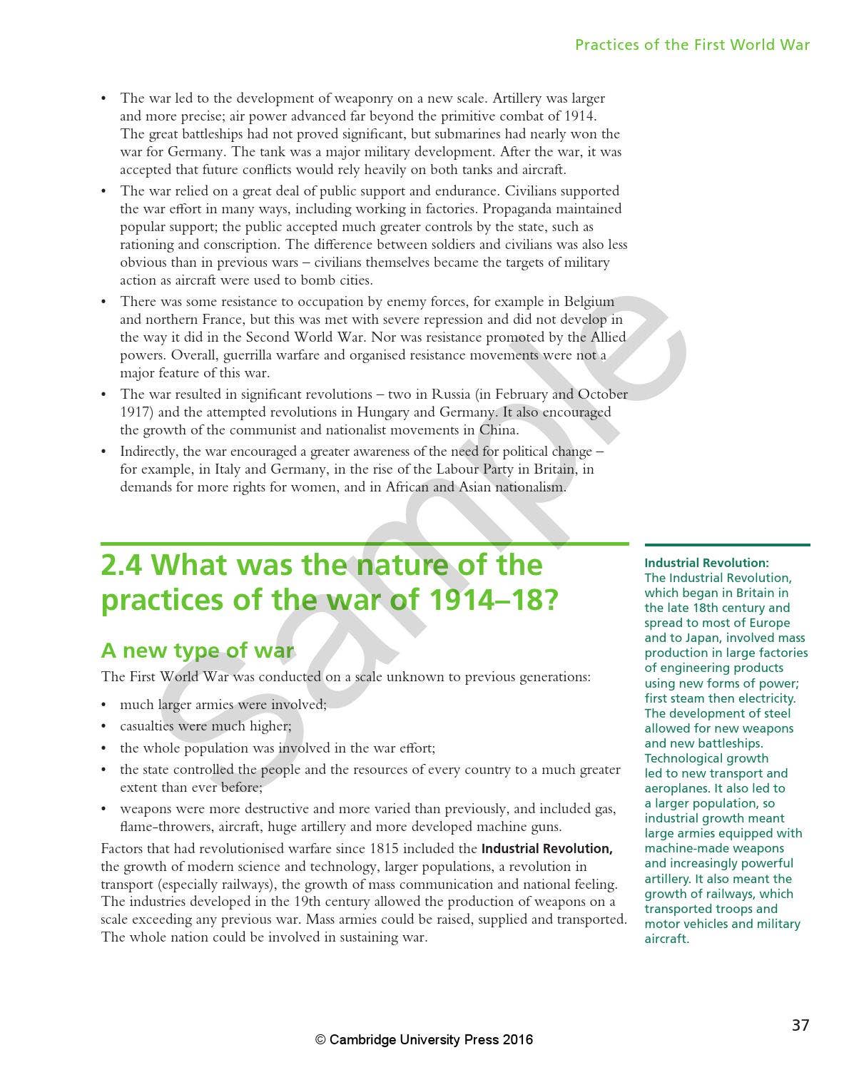 Preview History for the IB Diploma Paper 2: Causes and Effects of War ...