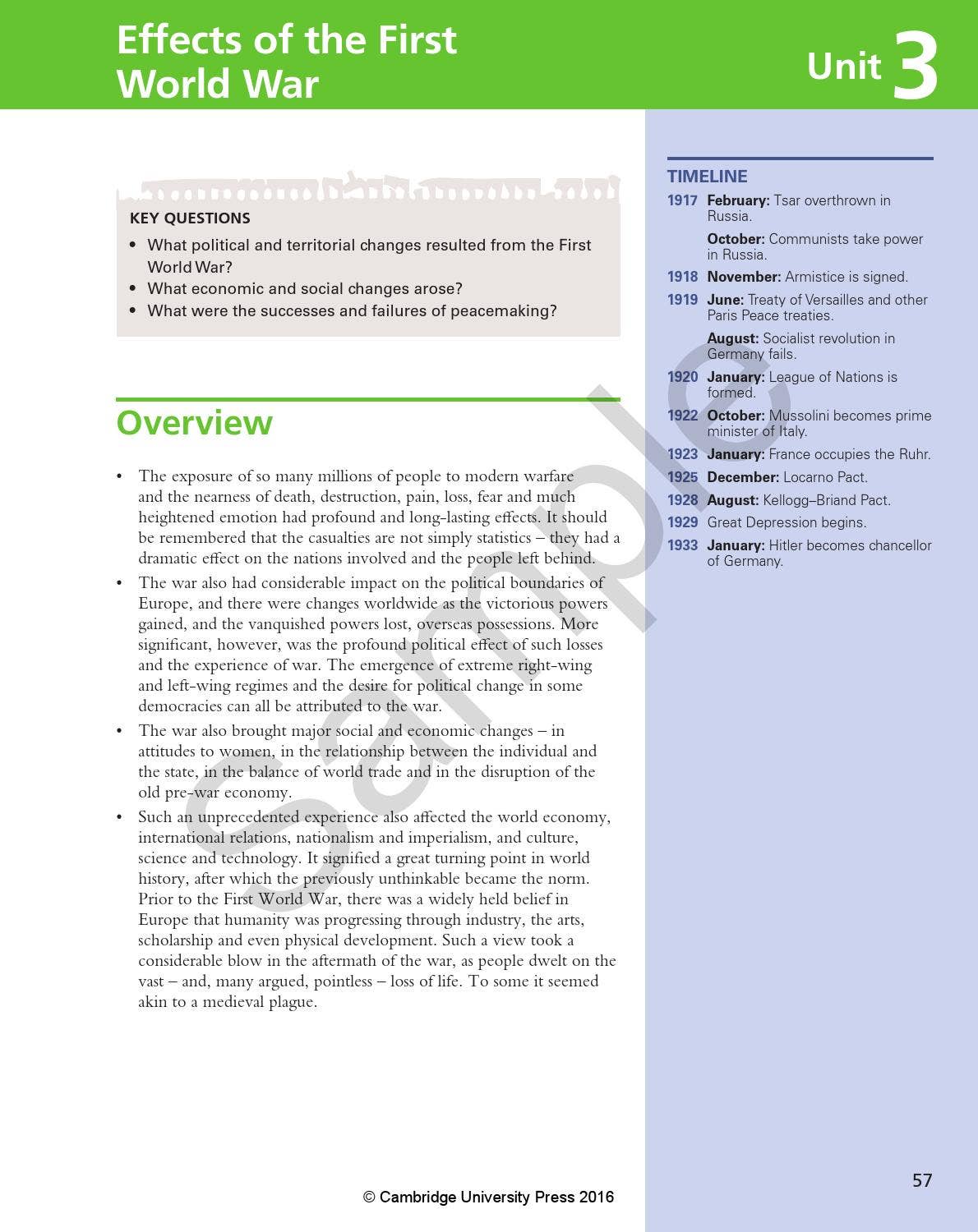 Preview History for the IB Diploma Paper 2: Causes and Effects of War ...