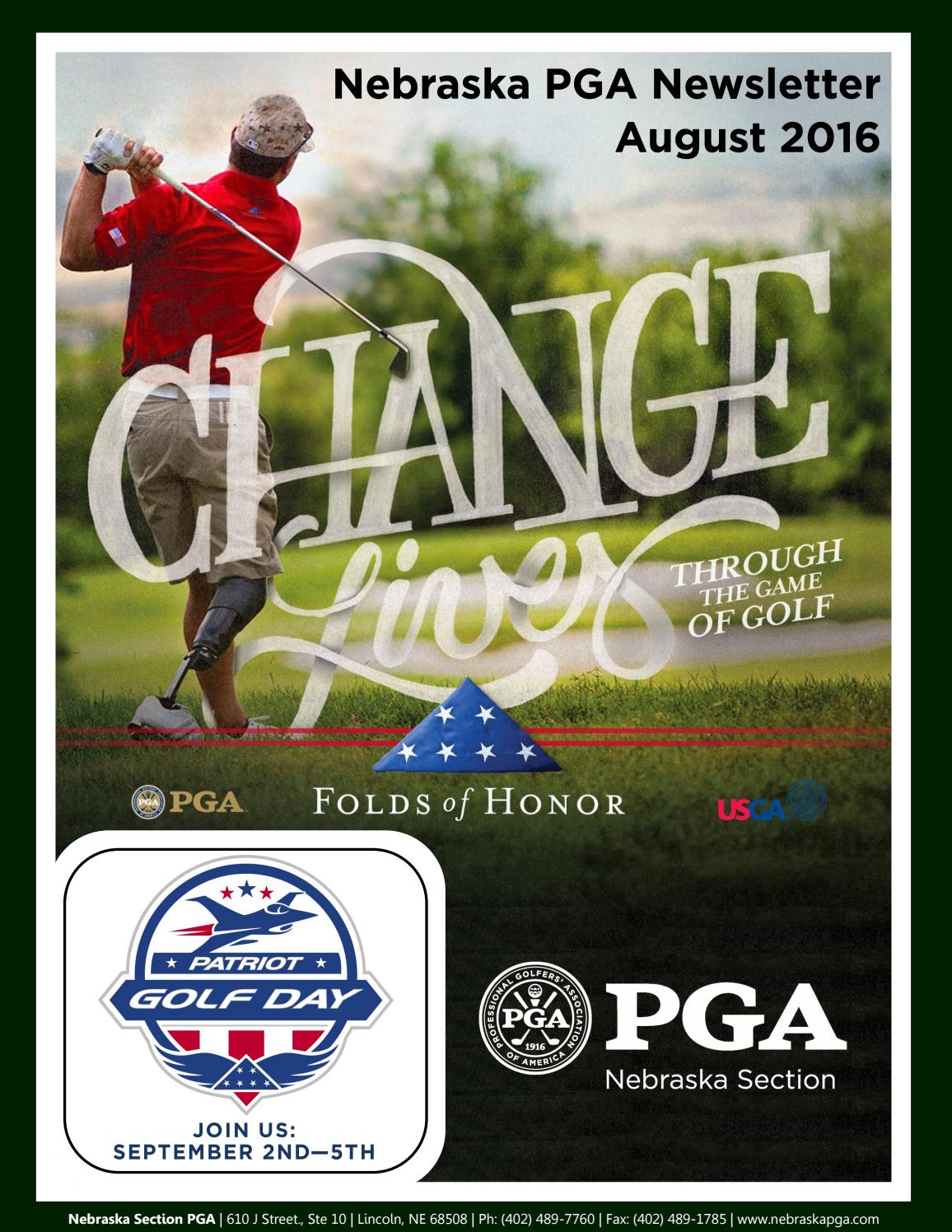 Nebraska PGA August Newsletter (9/1/2016) by David Honnens - Issuu