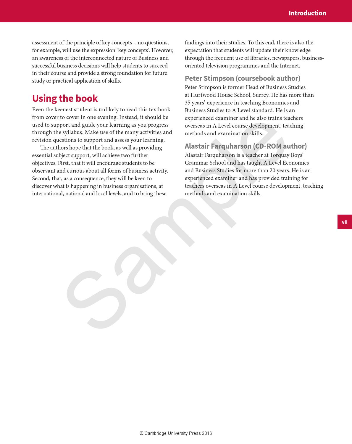 Cambridge International AS and A Level Business Coursebook (Third ...