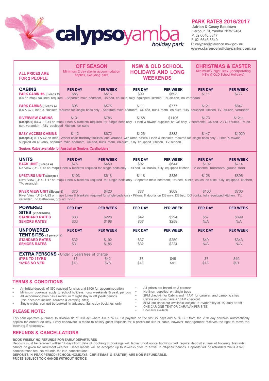 Calypso Holiday Park Yamba Rates by Clarence Valley Council - Issuu