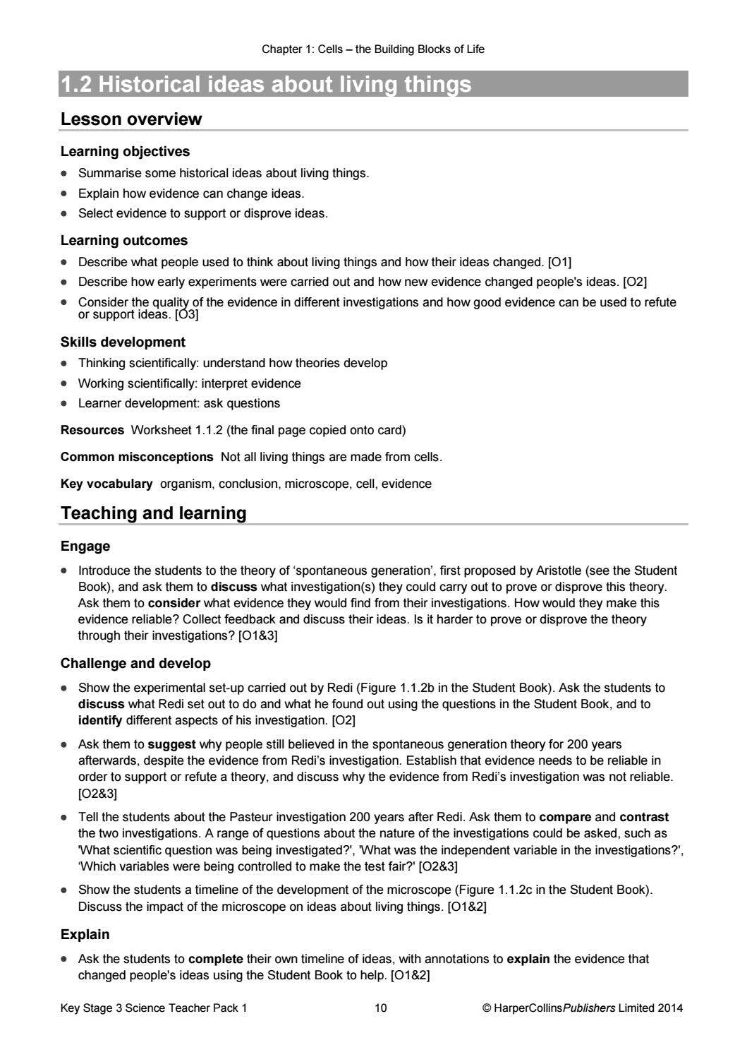 Key Stage Three Science: Teacher Pack 1 by Collins - Issuu
