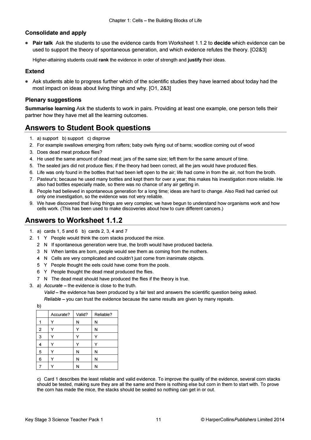 Key Stage Three Science: Teacher Pack 1 by Collins - Issuu