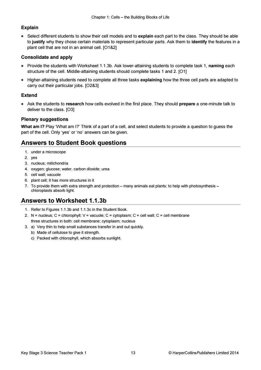 Key Stage Three Science: Teacher Pack 1 by Collins - Issuu