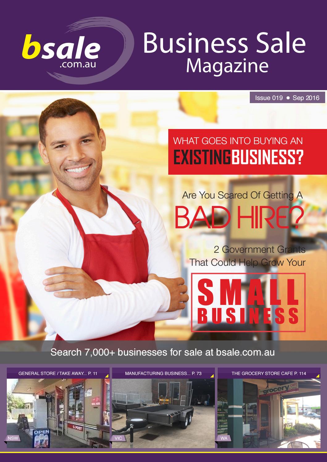 BSALE - Business for sale Magazine September 2016 by BSALE Australia ...