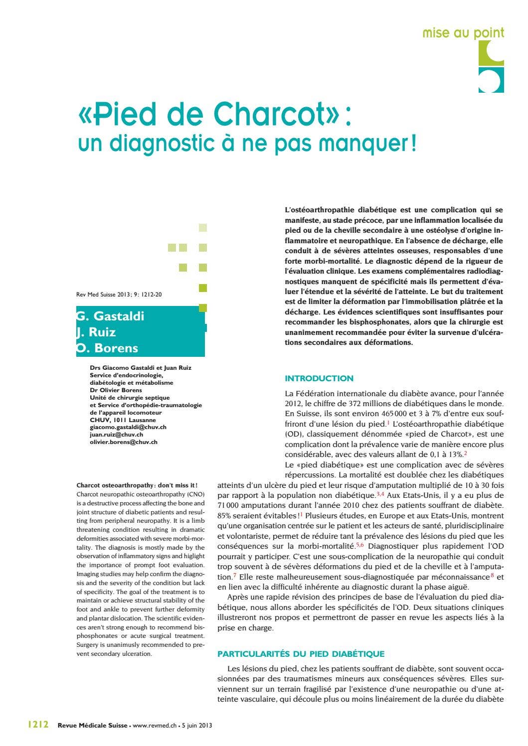 Pied de charcot ostéoarthropathie by jc64 - Issuu