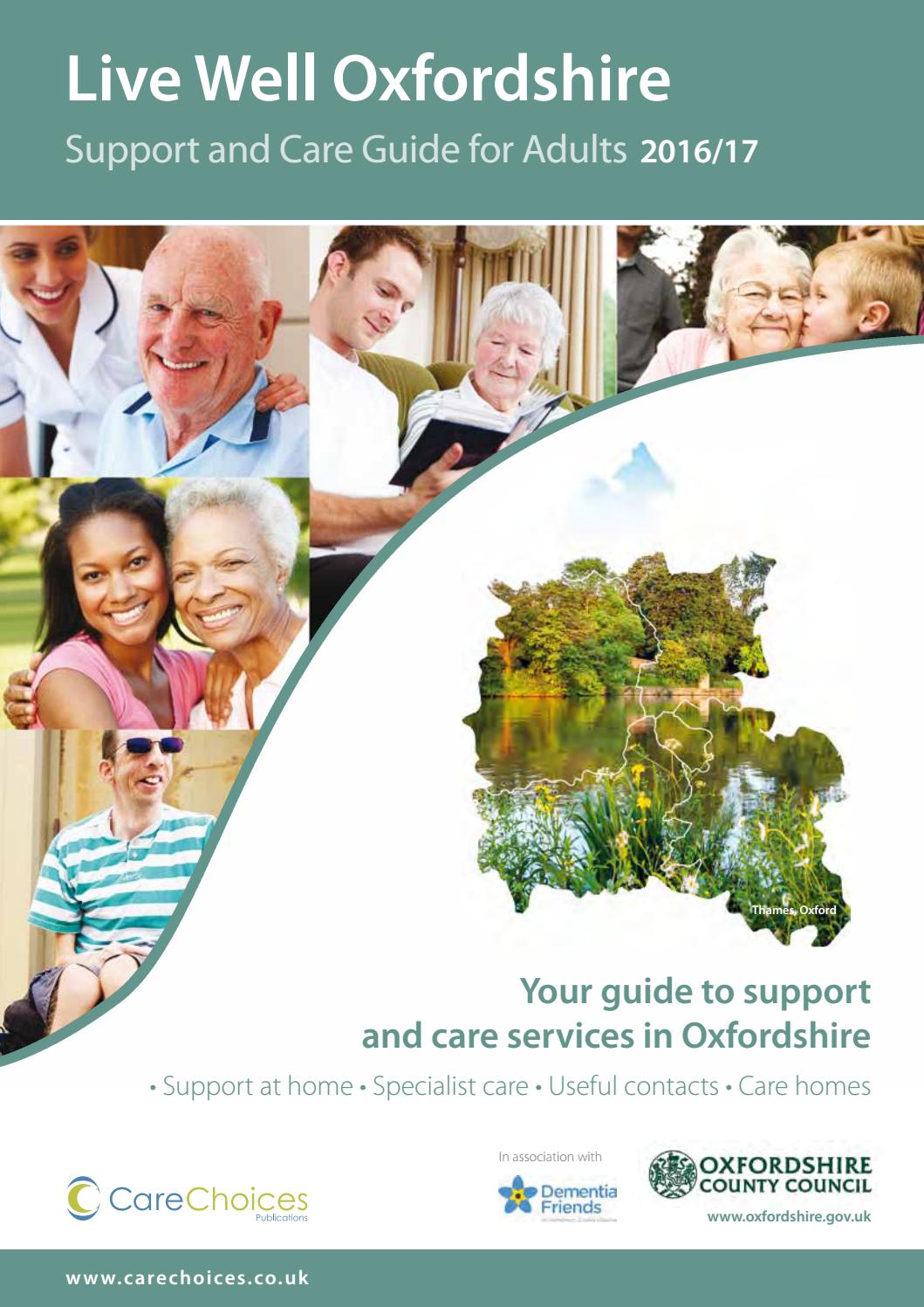 Live Well Oxfordshire - Support and Care Guide for Adults 2016/17 by ...