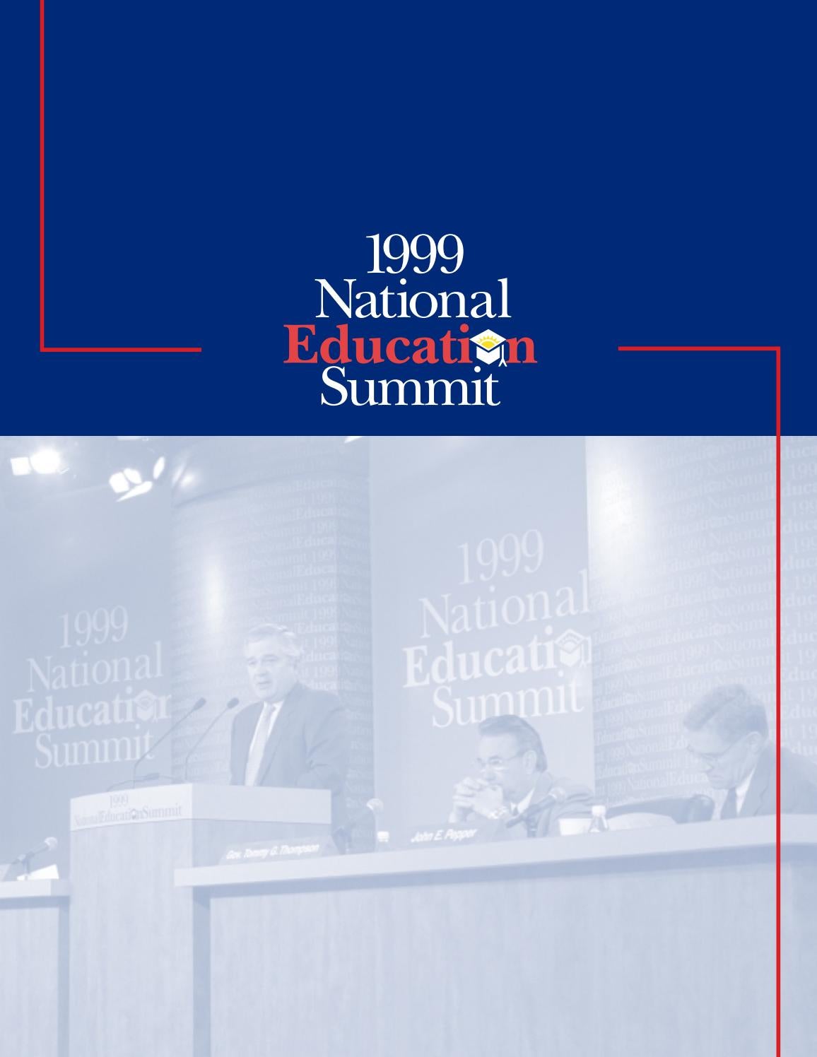 1999 National Education Summit Overview by NextGenScience - Issuu
