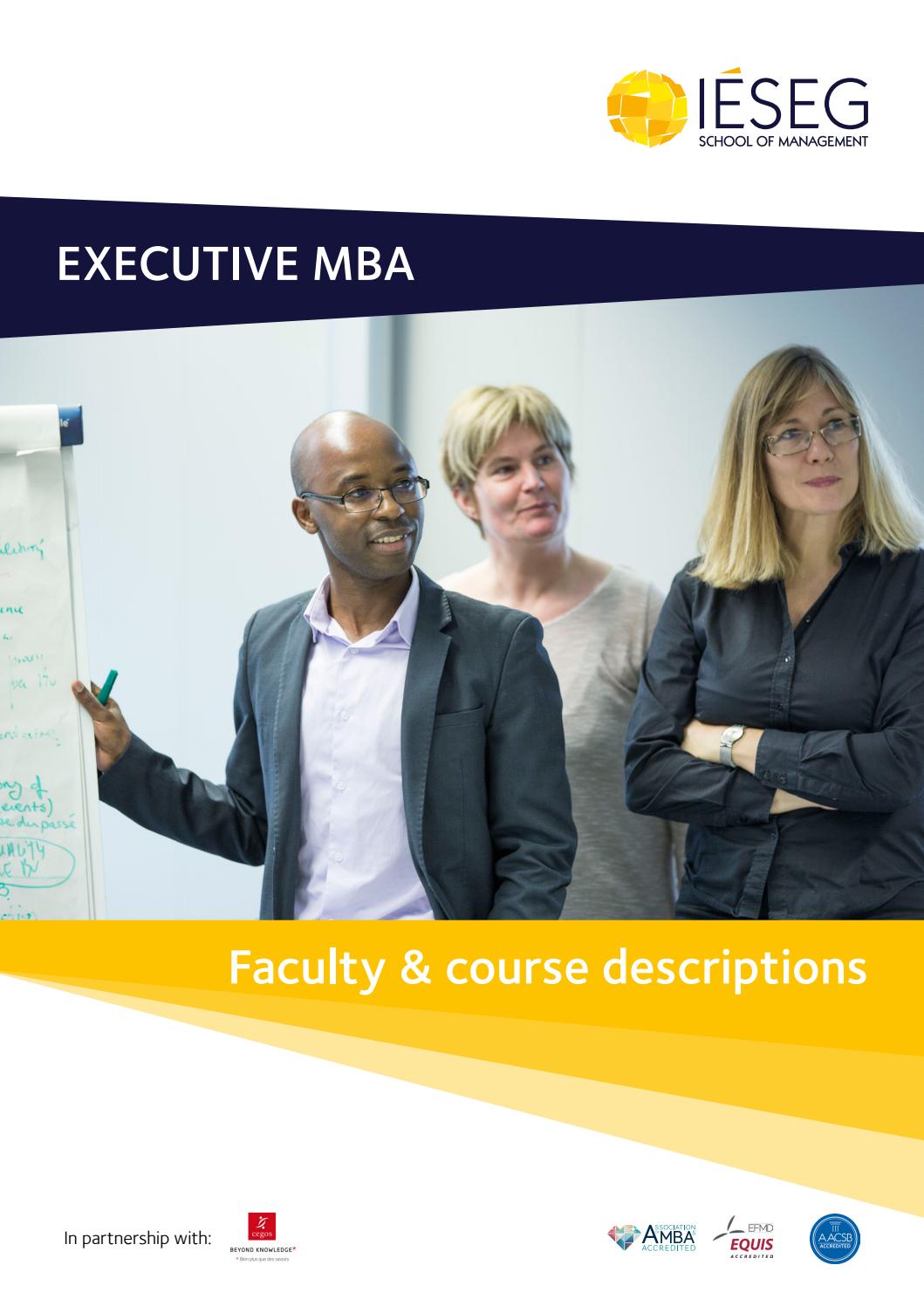 IÉSEG Executive MBA - Course description by IÉSEG - Issuu