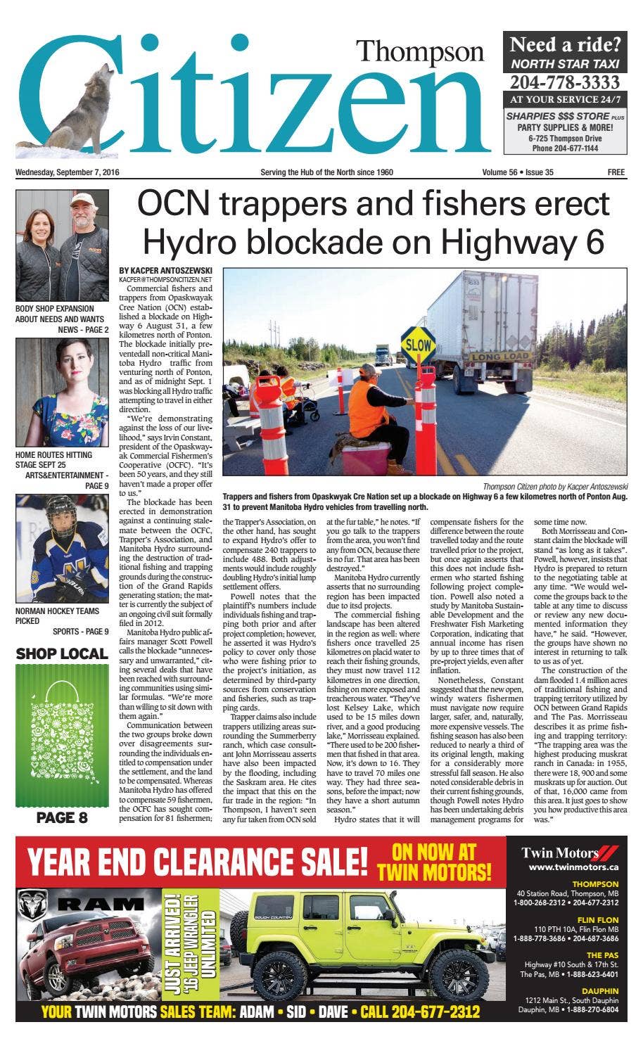 September 7 2016 by Thompson Citizen - Issuu