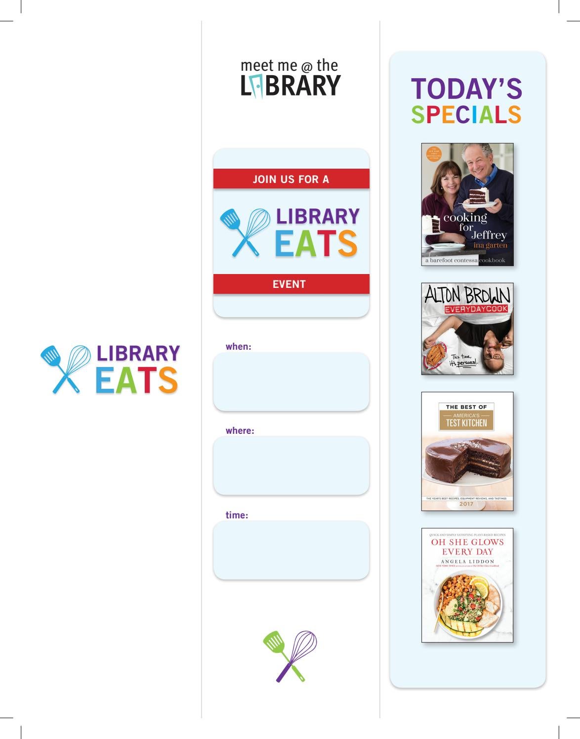 Library Eats Tri-Fold Table Display by PRH Library - Issuu