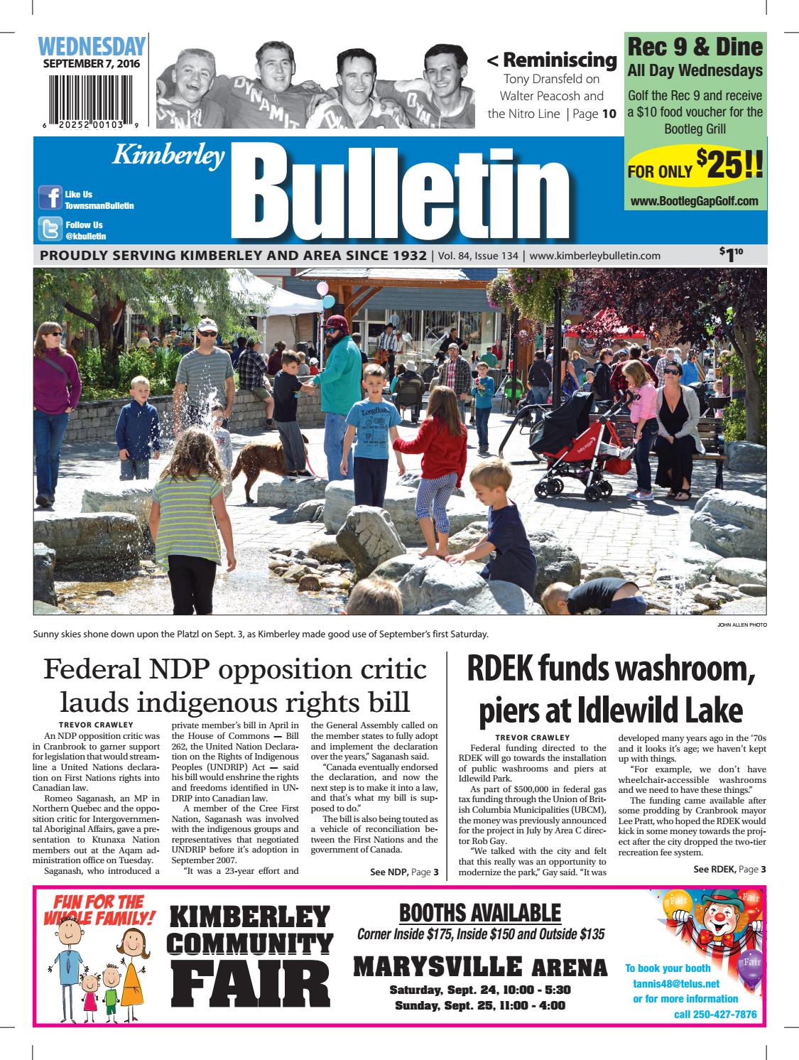 Kimberley Daily Bulletin, September 07, 2016 by Black Press Media Group ...