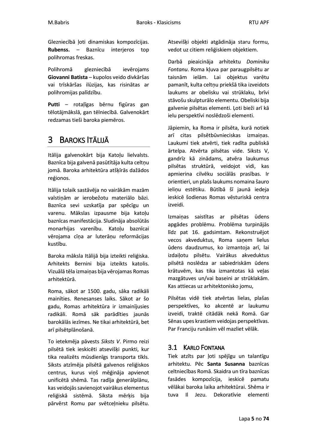 Baroks & klasicisms by Matijs Babris - Issuu