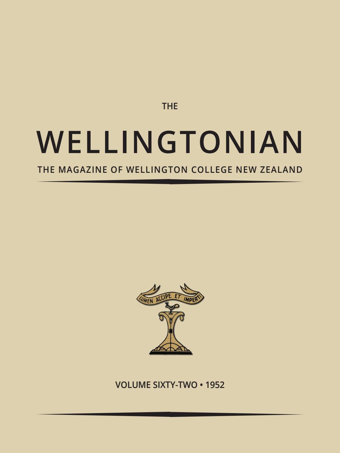 Wellingtonian 1952 by Wellington College - Issuu