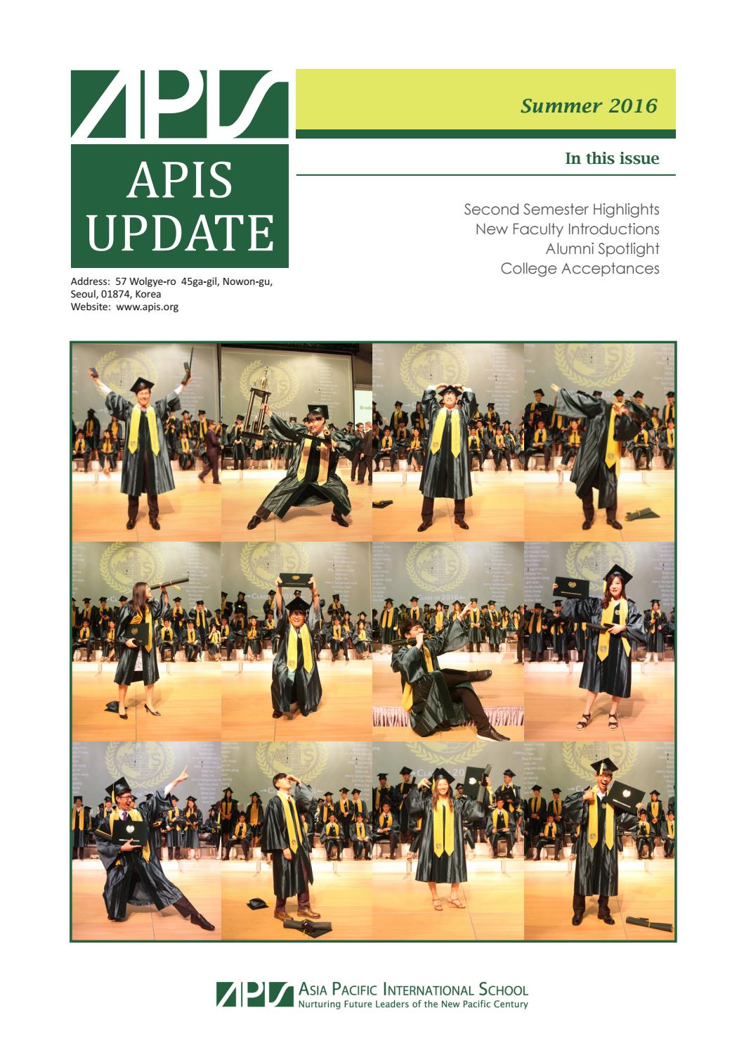 APIS Update 2016 Summer by Asia Pacific International School - Issuu