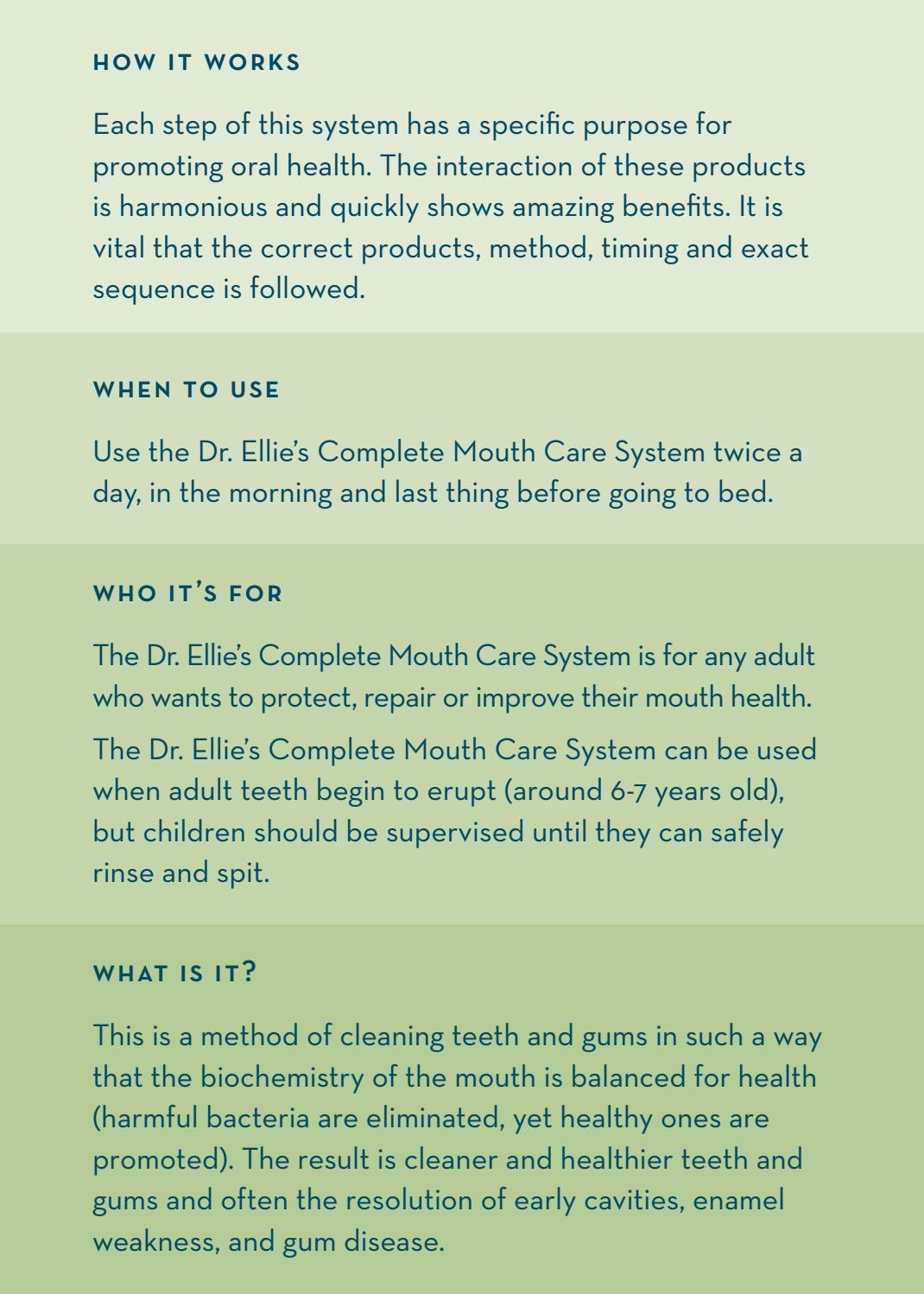 Dr. Ellie's Complete Mouth Care System by Zellies - Issuu