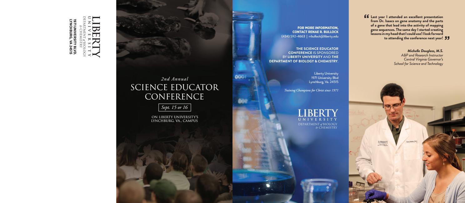2016 Science Conference Brochure by Liberty University - Issuu