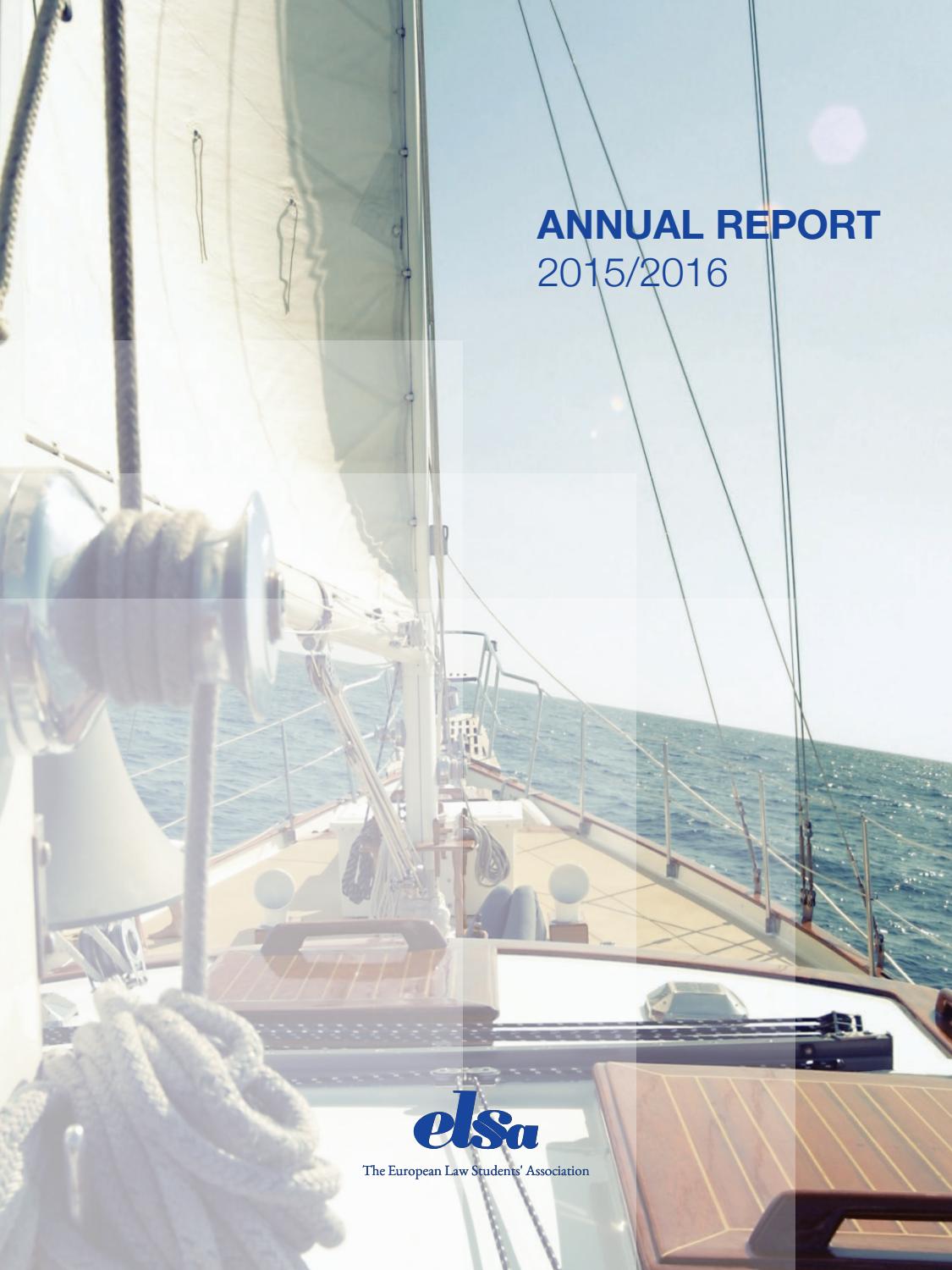 Annual Report of ELSA International 2015/2016 by ELSA International - Issuu