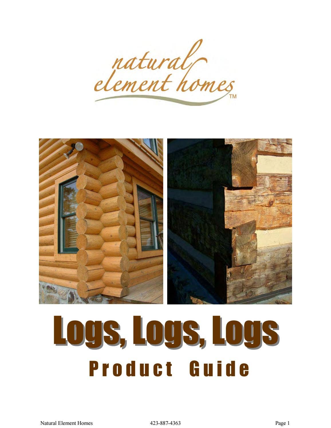 Log product guide by Natural Element Homes, LLC - Issuu