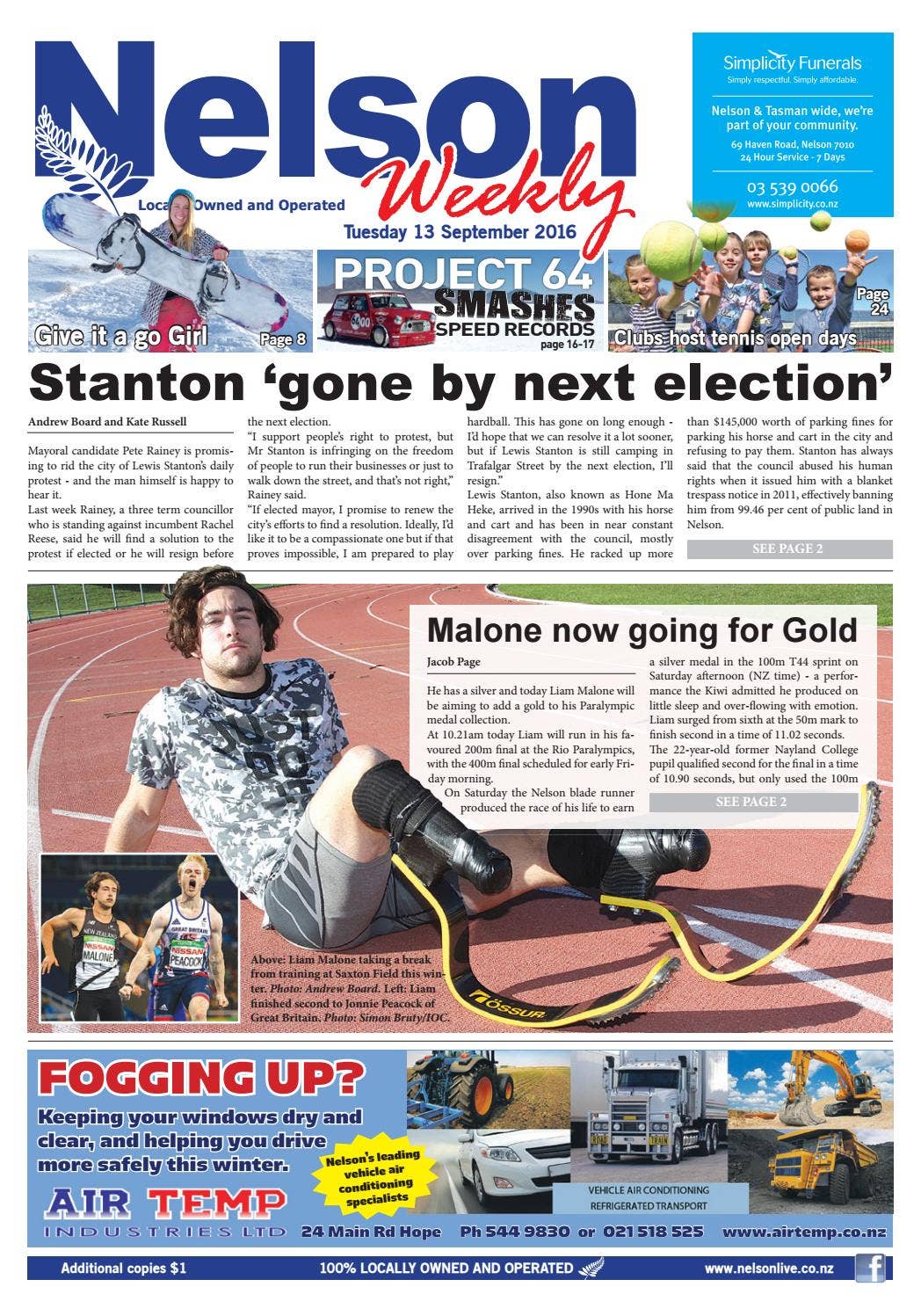 September 13 2016 nelson weekly 32pgs web by Top South Media - Issuu