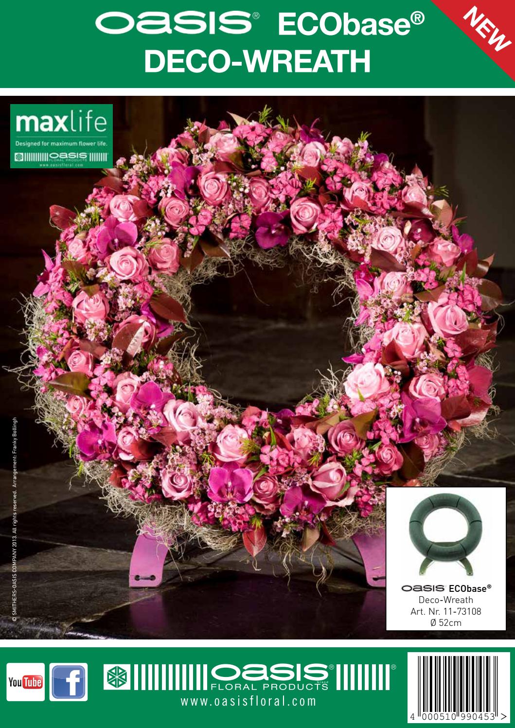 Flyer oasis ecobase deco wreath by OASIS® Floral Products - Issuu