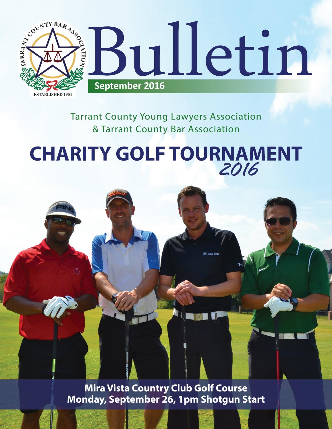 September 2016 Tarrant County Bar Association Bar Bulletin by Tarrant ...