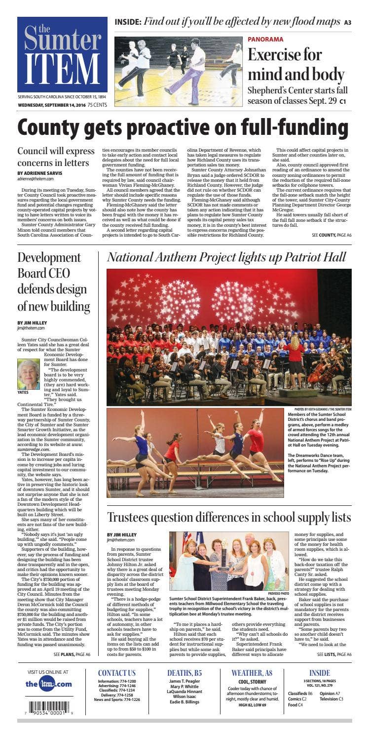 September 14, 2016 by The Sumter Item - Issuu