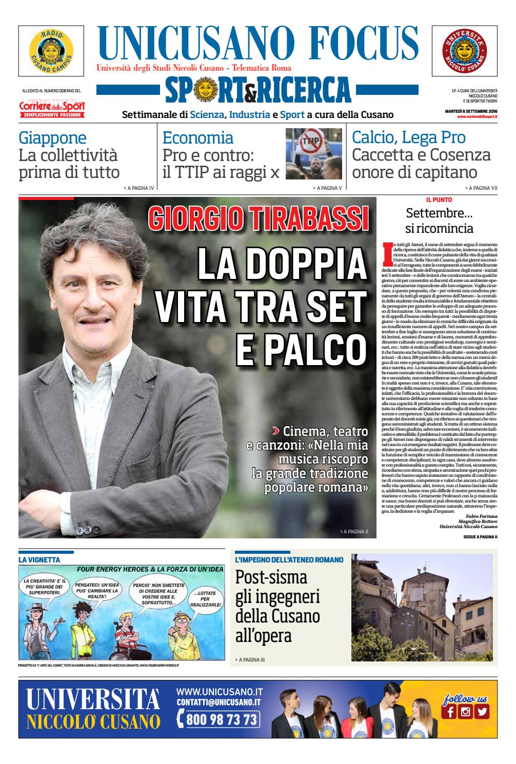 Unicusano focus 160906 by UniCusano - Università Niccolò Cusano - Issuu