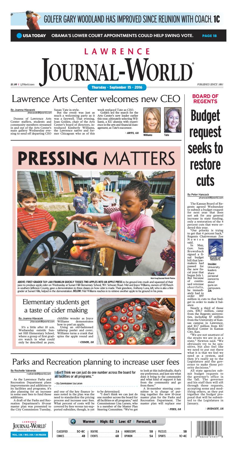 Lawrence Journal-World 09-15-2016 by Lawrence Journal-World - Issuu