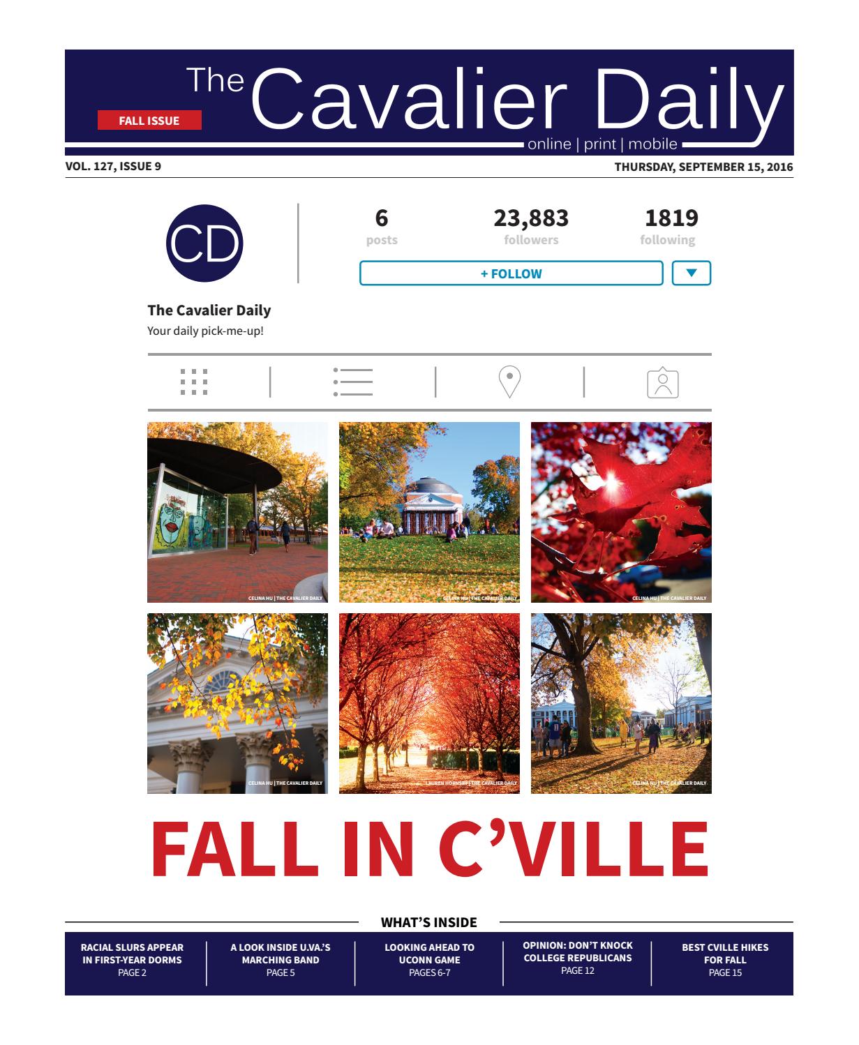 Thursday, September 15, 2016 by The Cavalier Daily - Issuu