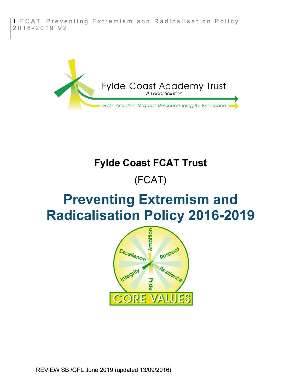FCAT Extremism and Radicalisation Policy v2 by Schudio - Issuu