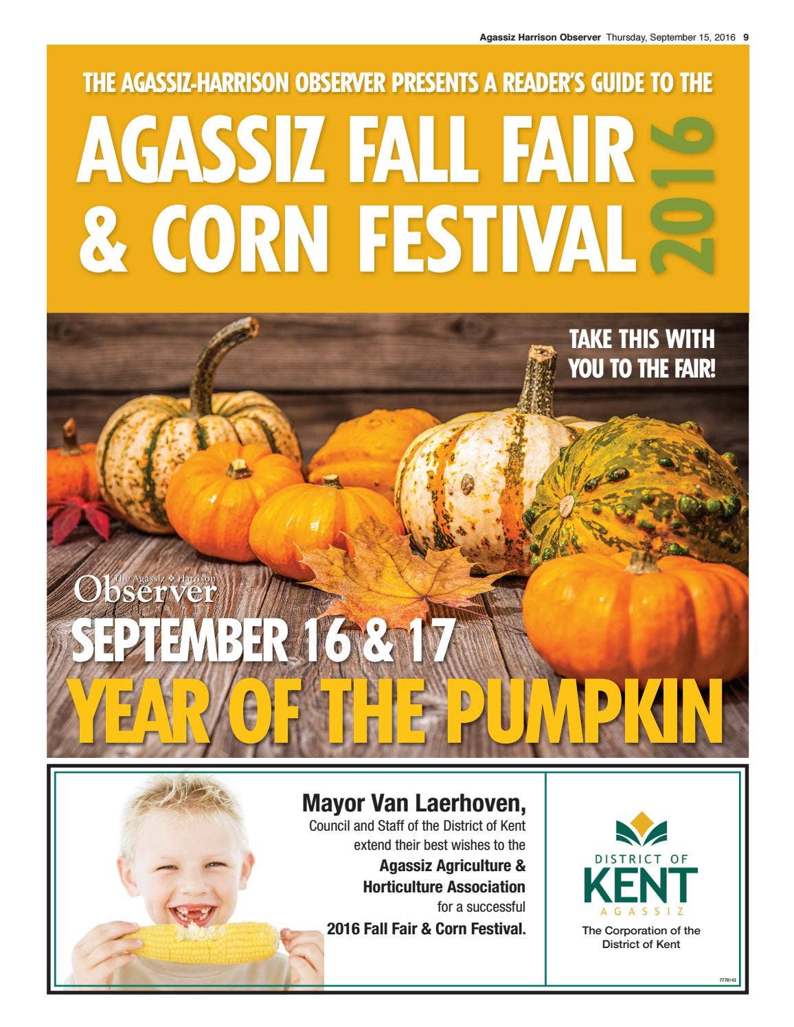 Special Features - 2016 Agassiz Fall Fair and Corn Festival by Black ...