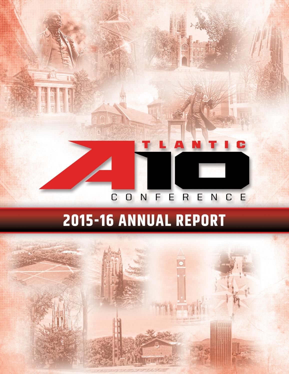 2015-16 Atlantic 10 Conference Annual Report by Atlantic 10 Conference ...