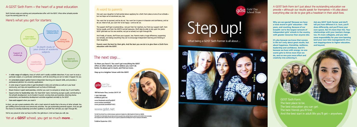 Step up! Sixth Form life in a GDST school by GDST - Issuu